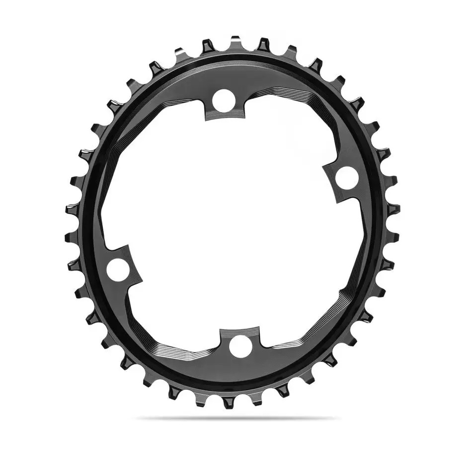 Absolute Black OVAL CHAINRING 40T Sram APEX 1 (Black, Bcd 110x4)